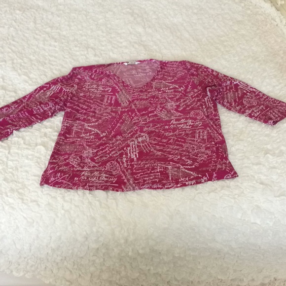 Peter Nygard | Tops | Nygard Collection Purple 34 Sleeve Top | Poshmark